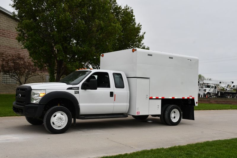 2015 FORD F550 4X4 EXTENDED CAB 11 FT ARBORTECH CHIP BODY